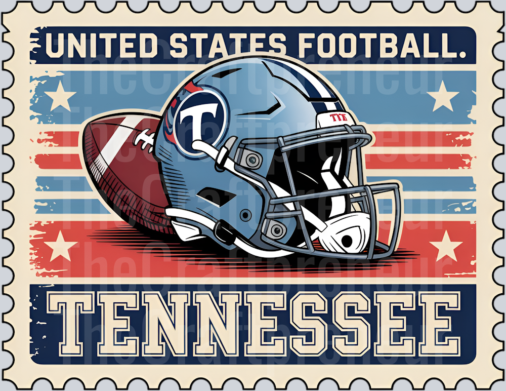 Tennessee Football US Postage Stamp DTF Transfer – TheCraftpreneur