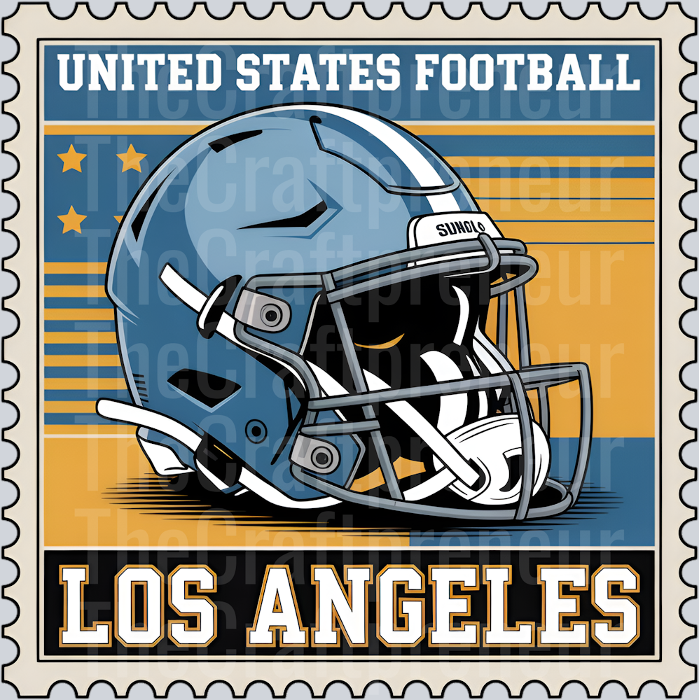 Los Angeles C Football US Postage Stamp DTF Transfer – TheCraftpreneur